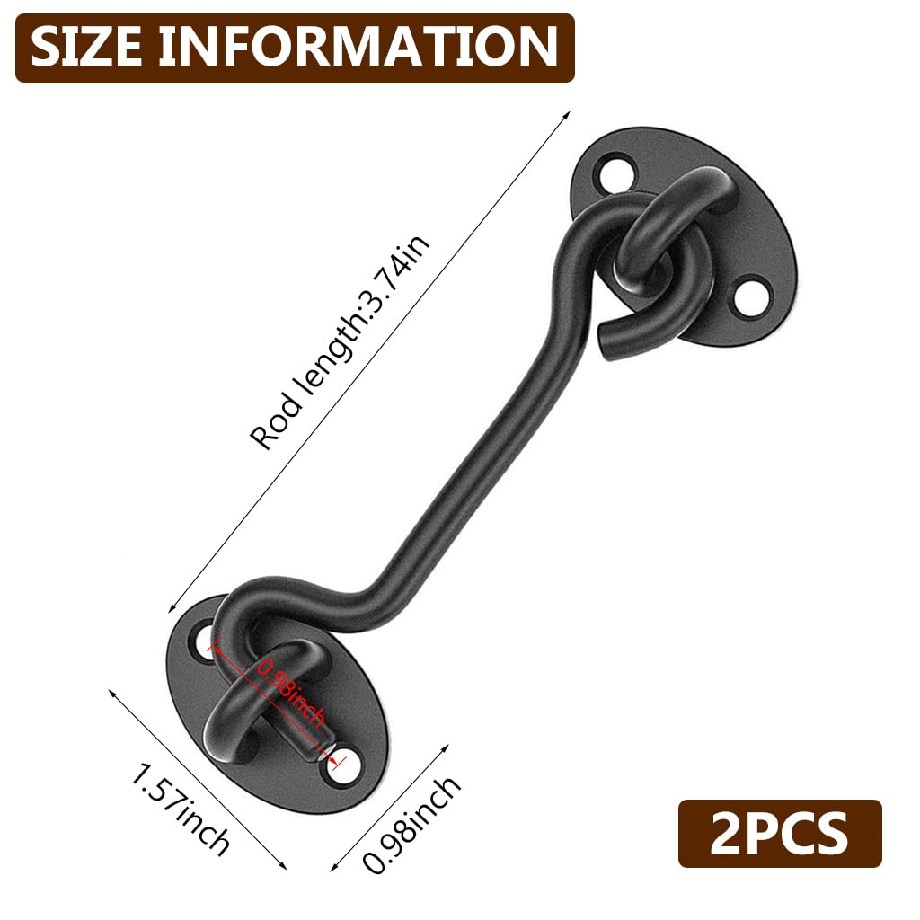 Sliding Door Lock 2Pcs 4 Inch Metal for Door & Window | HASTHIP® – Eleboat